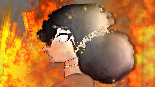 Forest fire practice drawing - ibisPaint