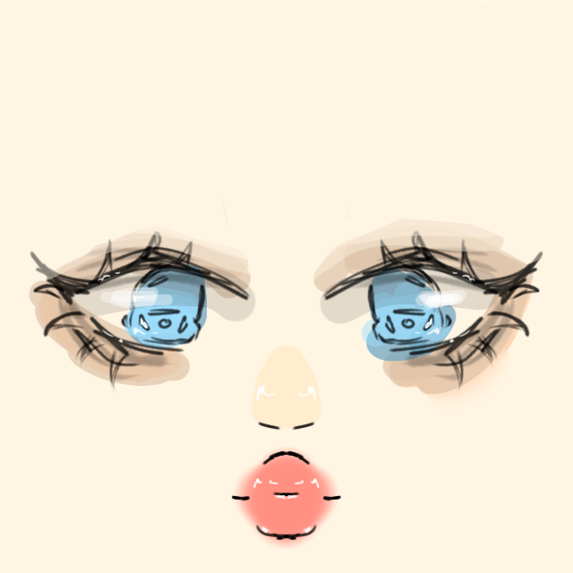 blinking woman with make up - ibisPaint