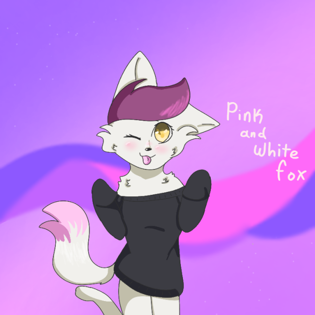 Pink and White Fox - ibisPaint