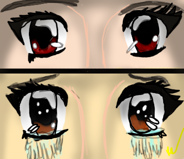 Frisk and Chara eyes - ibisPaint