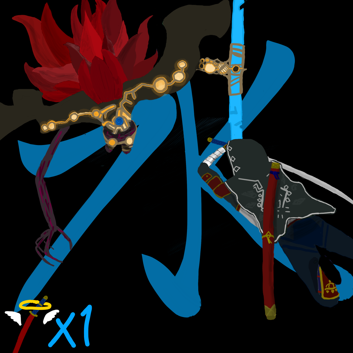 決戦！水のカースガノン ゼルダbotw侍縛り - ibisPaint