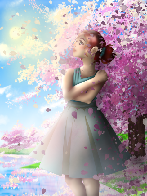 Cherry blossoms in spring - ibisPaint