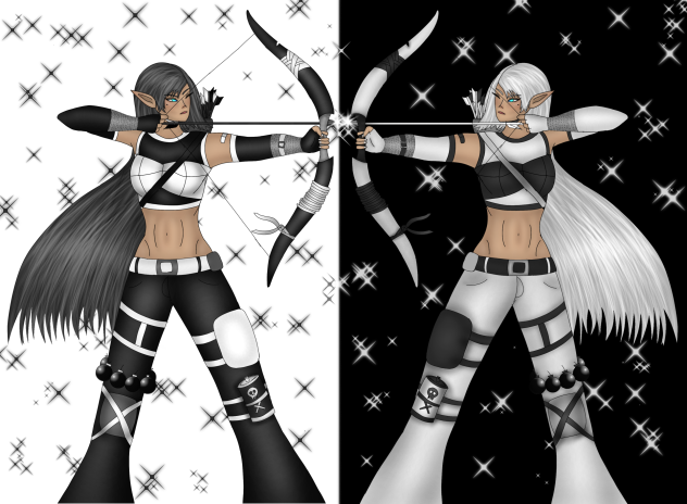 Black and white Arrow - ibisPaint