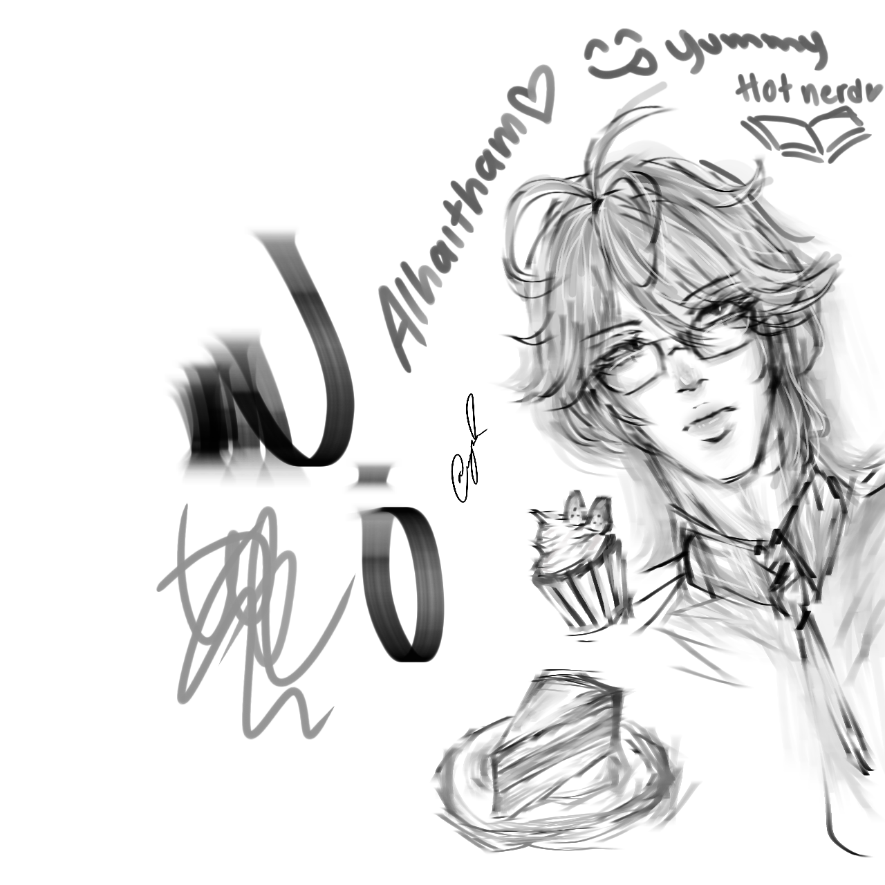 alhaitham boring sketch - ibisPaint