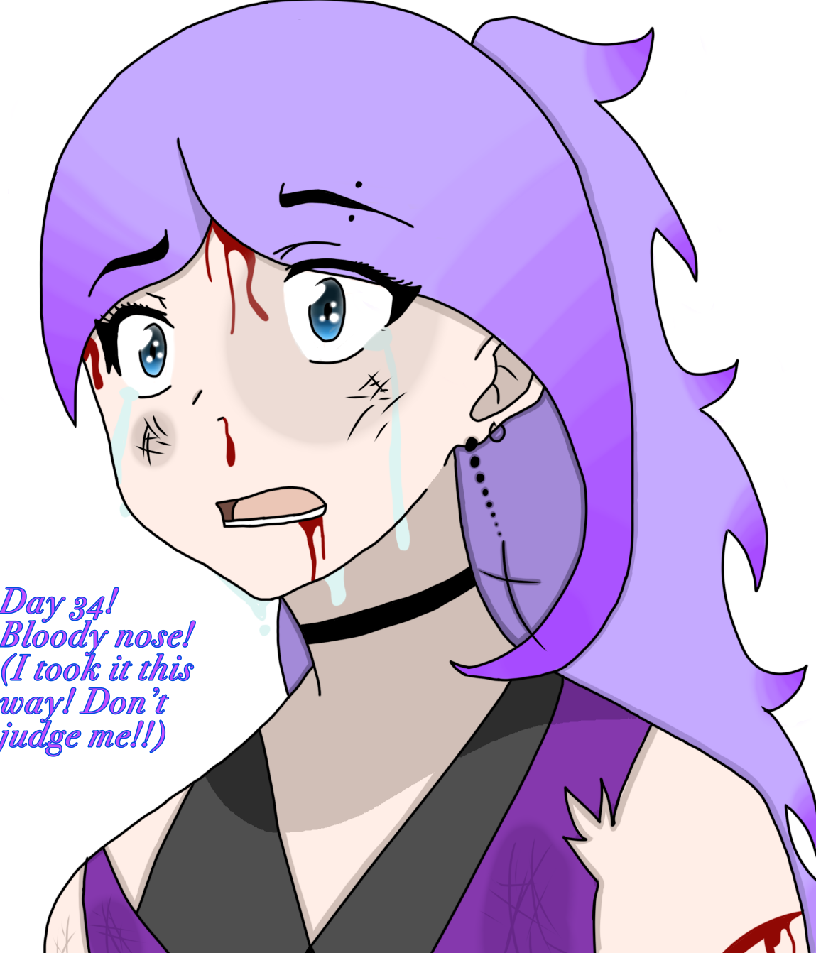 Day 34! Bloody nose! - ibisPaint