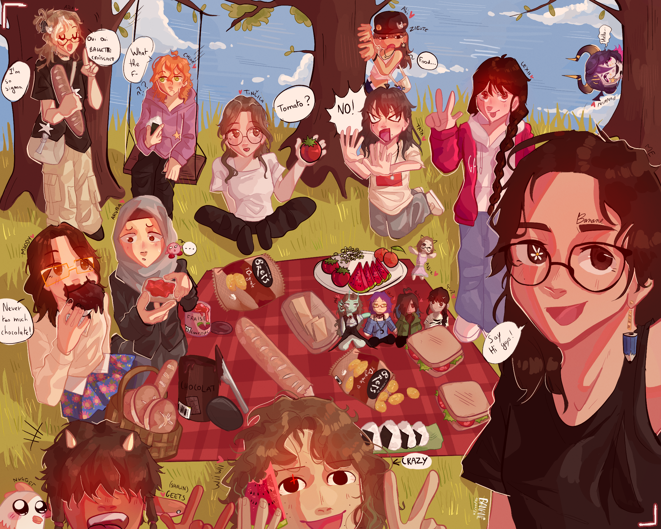 Picnic with my friends !〜☆ (300th post) - ibisPaint