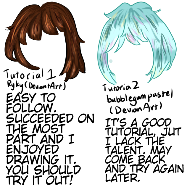 Trying out hair tutorials - ibisPaint