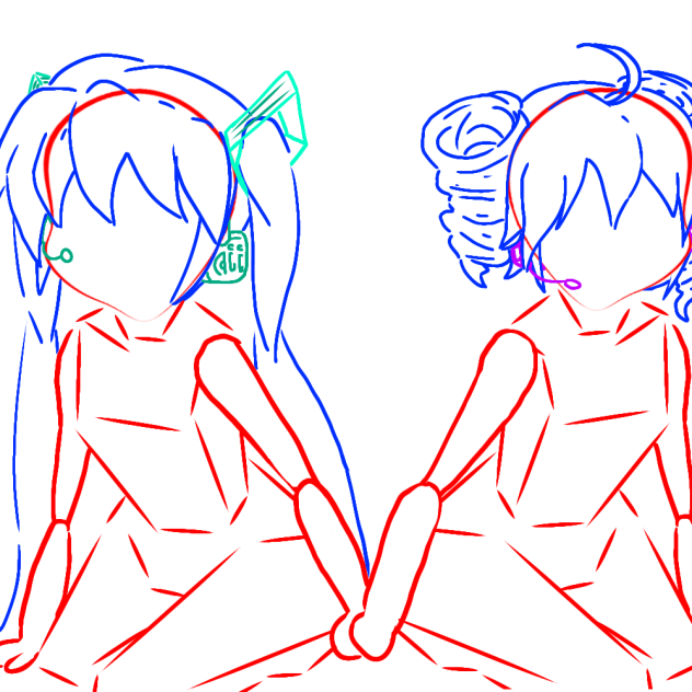 Miku and Kasane wipp - ibisPaint