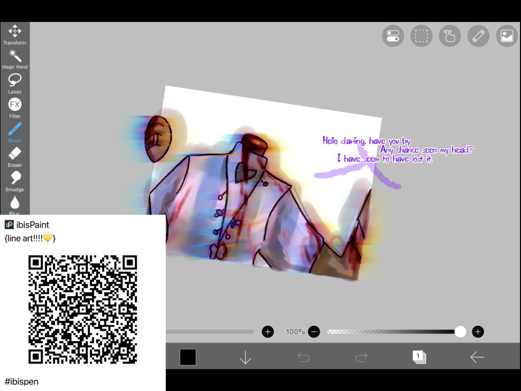 Line art brush QR code (working) - ibisPaint