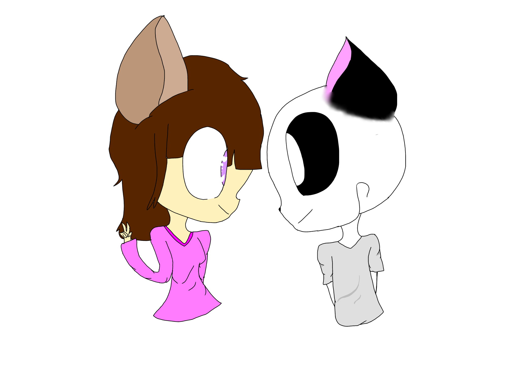 neko frisk x neko sans 😘😘😘 - ibisPaint