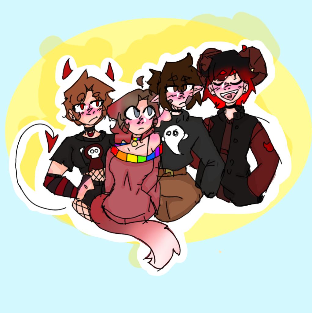 Casey with my OCs - ibisPaint