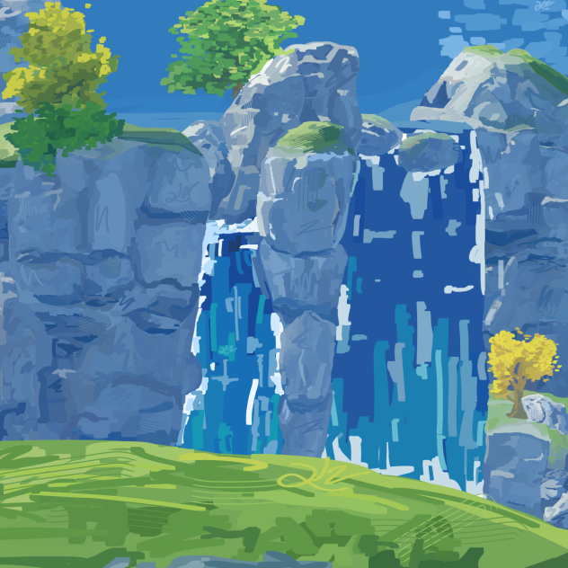 Genshin landscape art - ibisPaint