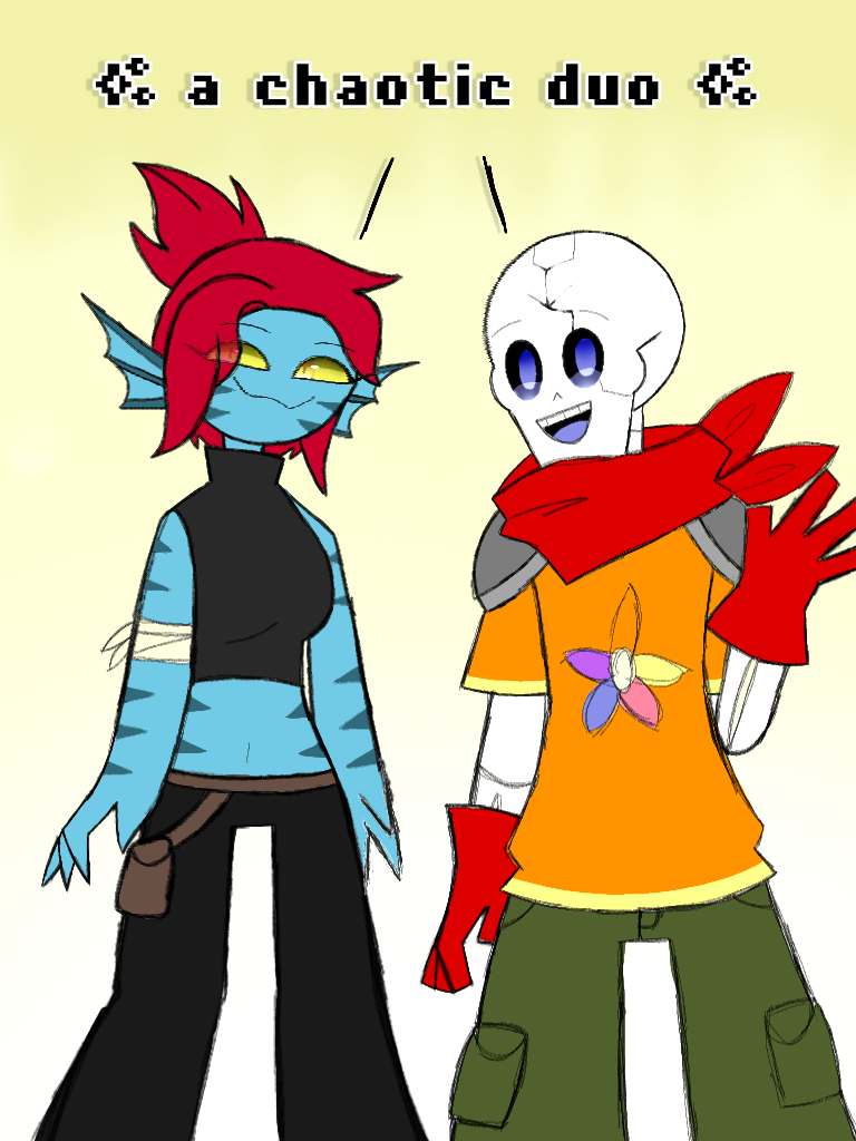 undyne and papyrus - ibisPaint