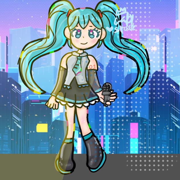 Miku pop drawing - ibisPaint