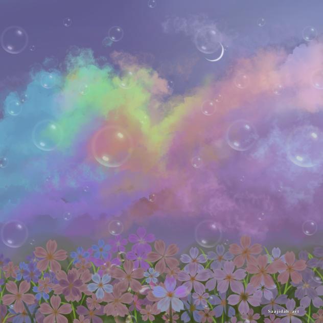 Flower rainbow Sky - ibisPaint