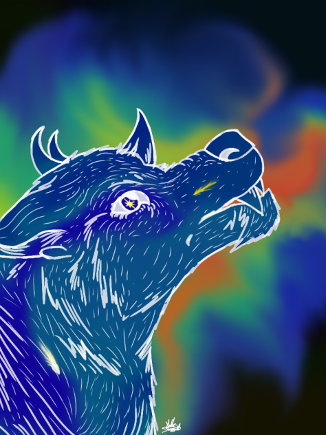 Night-Sky Wolfer - ibisPaint