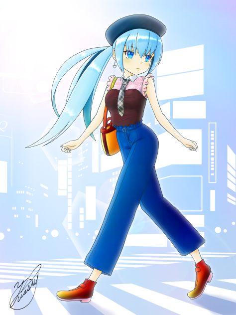 Strolling around town - ibisPaint