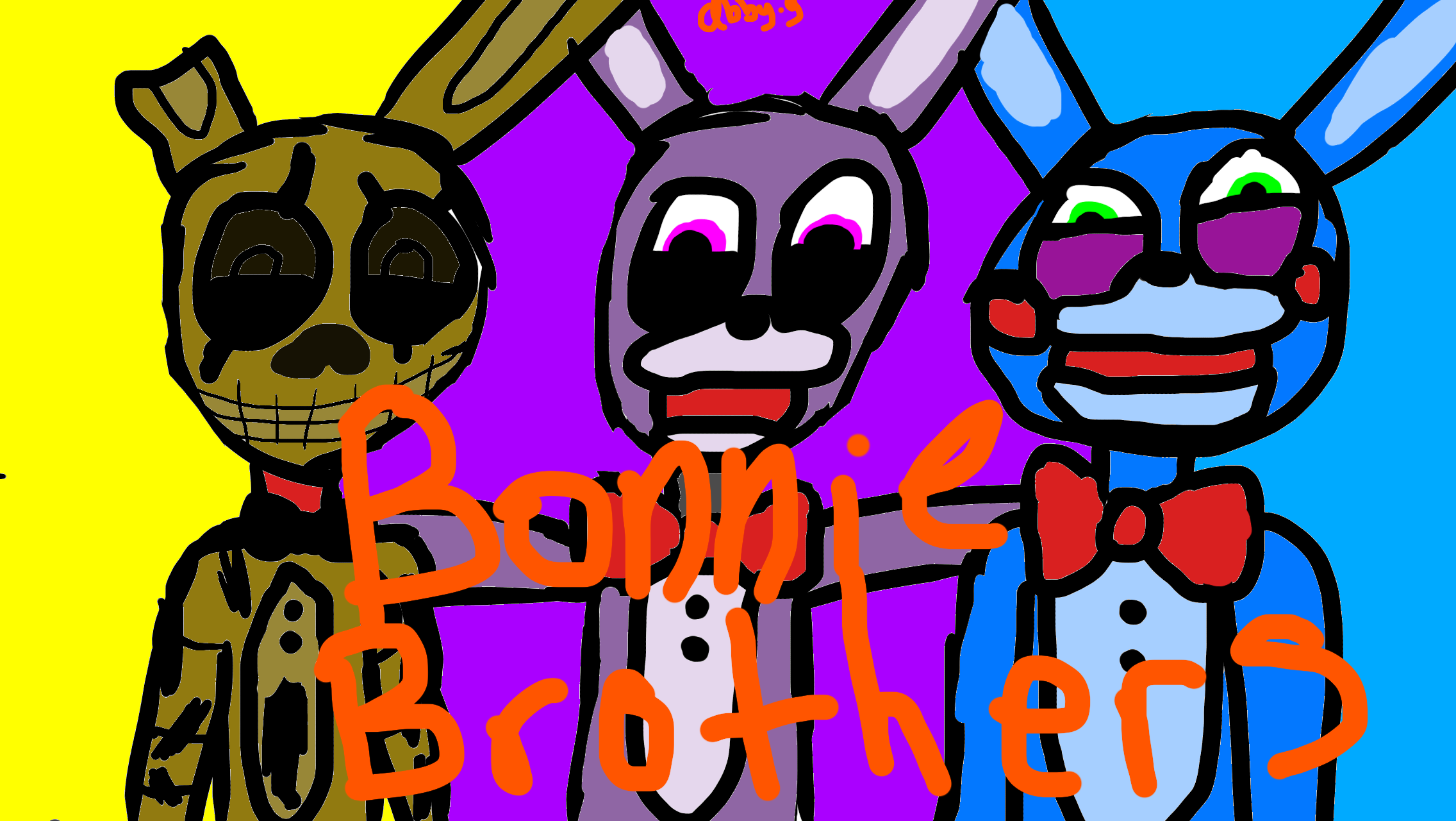 FNAF Bonzi Bonnie Brothers speed paint - ibisPaint