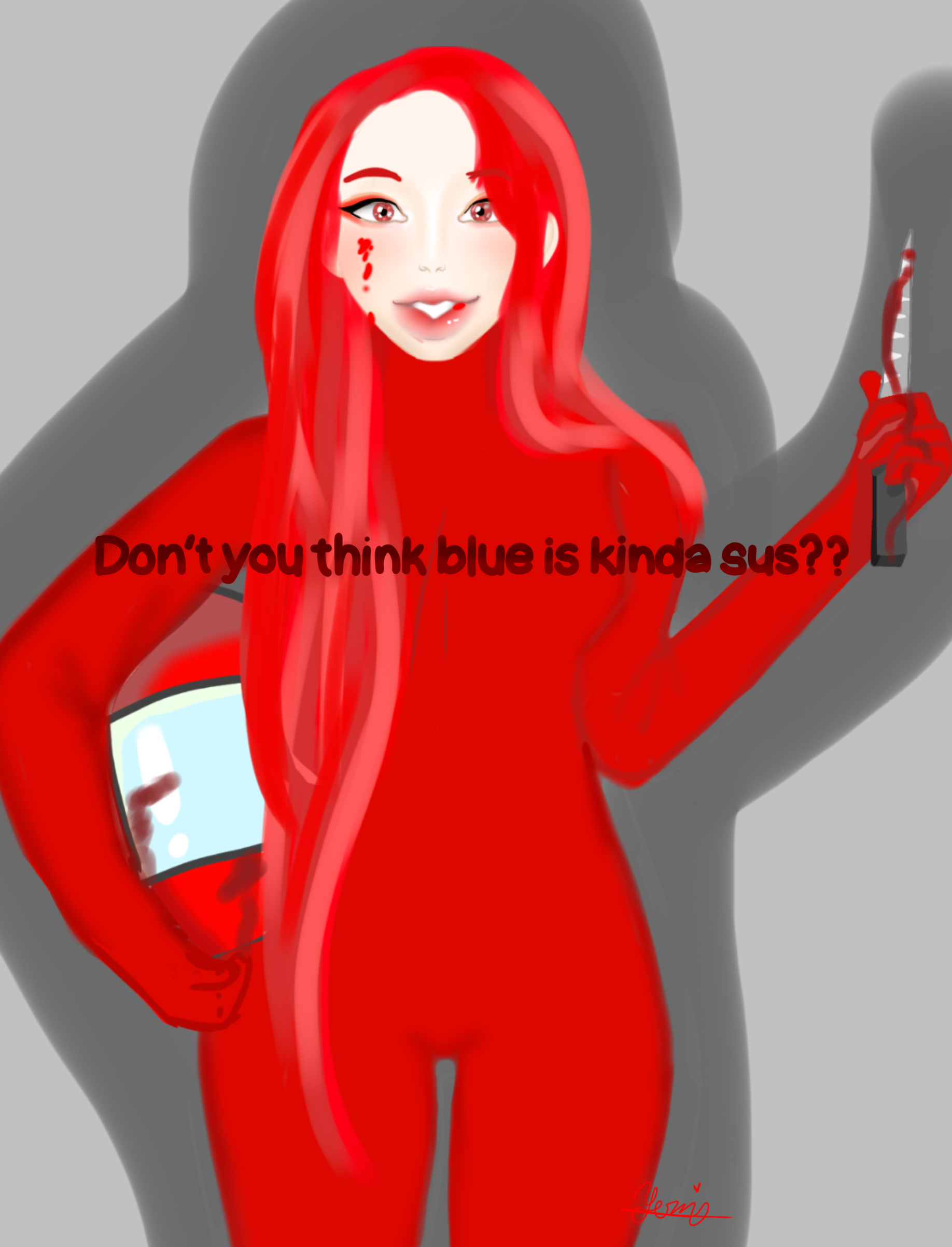 Blue is sus - ibisPaint