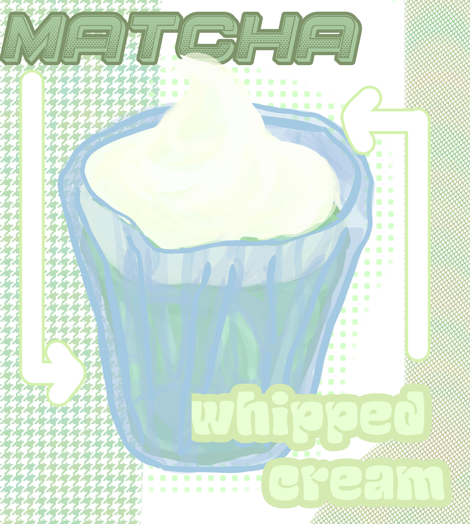Matcha and whipped cream 🍵 - ibisPaint