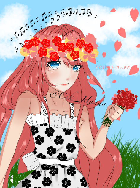 Flower Crown ft Cik_Hanaa - ibisPaint