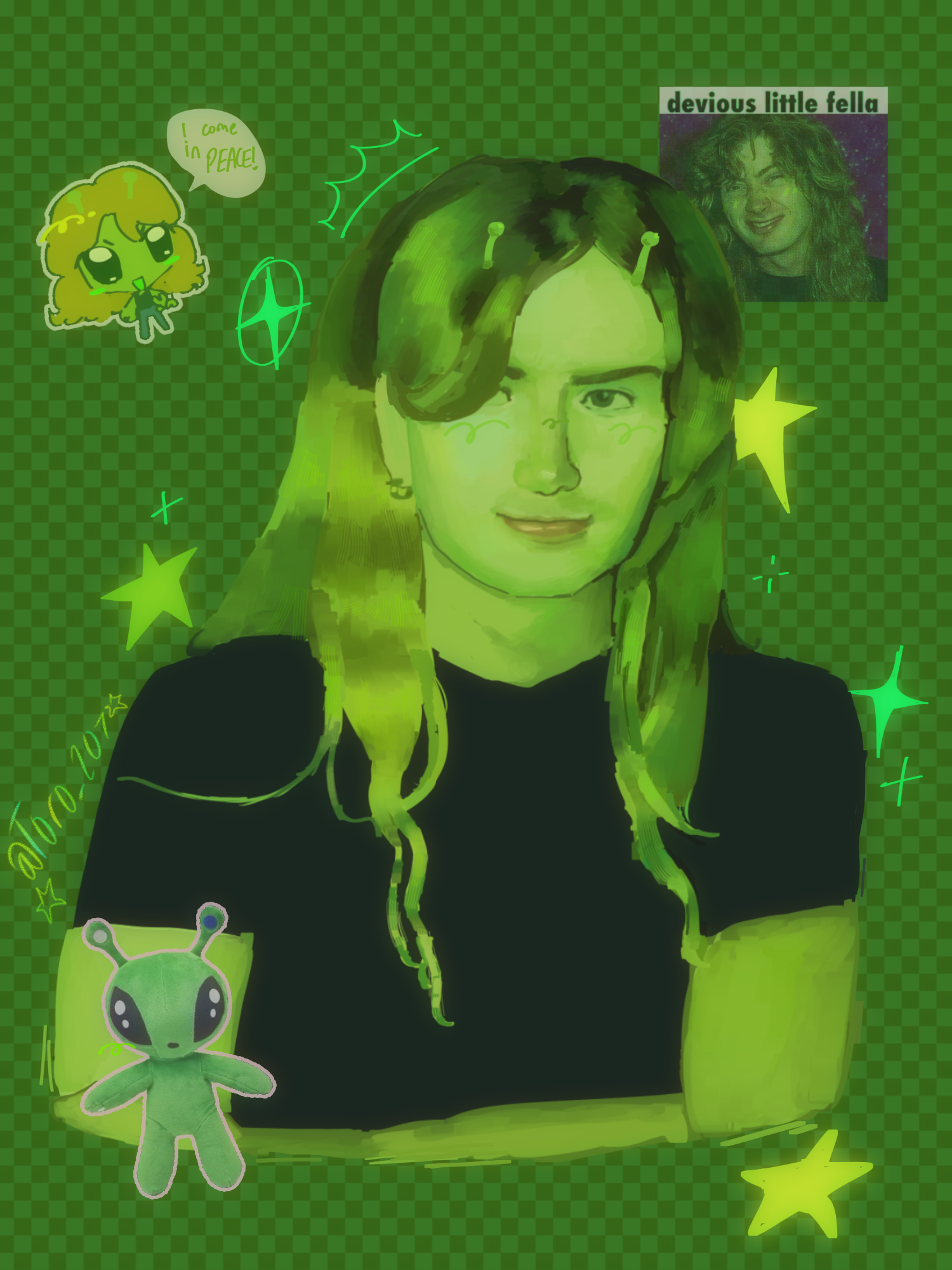 Alien Dave Mustaine - ibisPaint