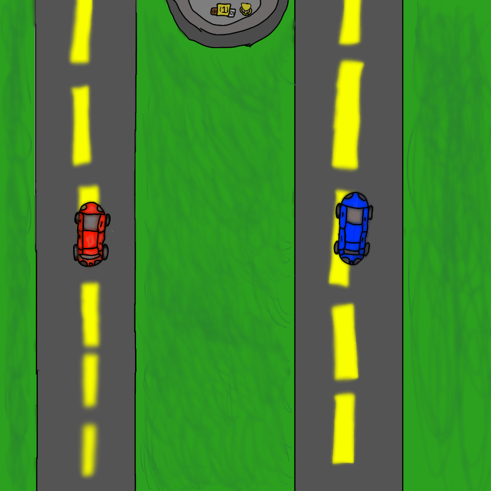 2 cars race - ibisPaint