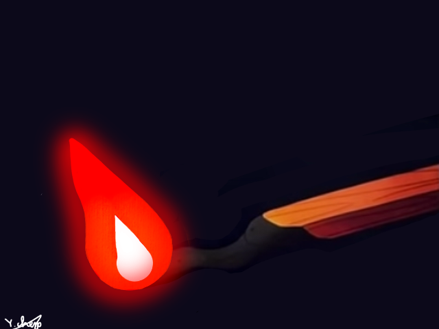 The flaming match - ibisPaint