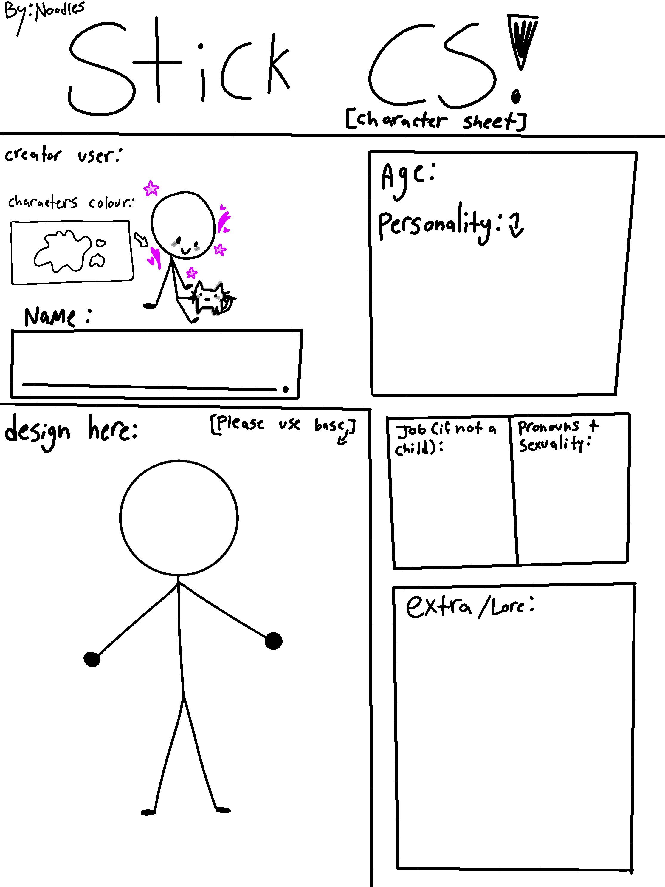 Stick character sheet!! =3 - ibisPaint