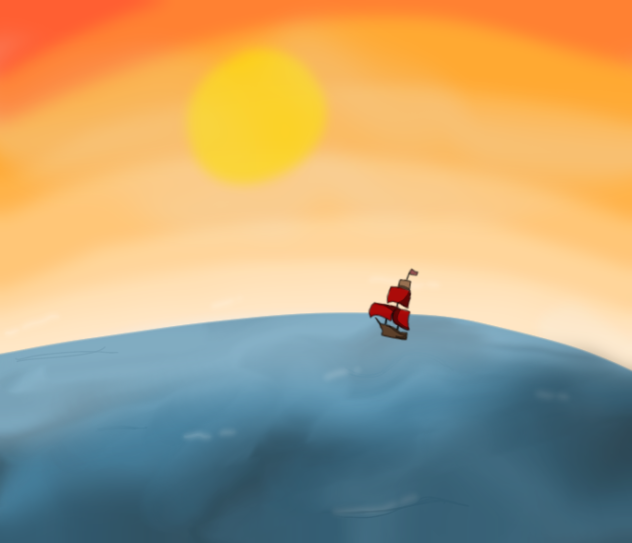 Calm ocean waves - ibisPaint