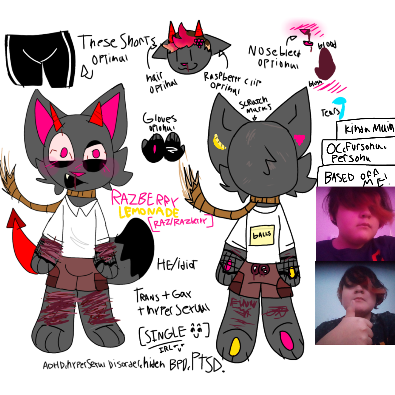 OC,fursona,persona, RAZBERRY LEMONADE!! - ibisPaint