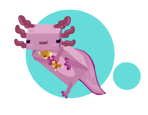 Minecraft axolotl - ibisPaint