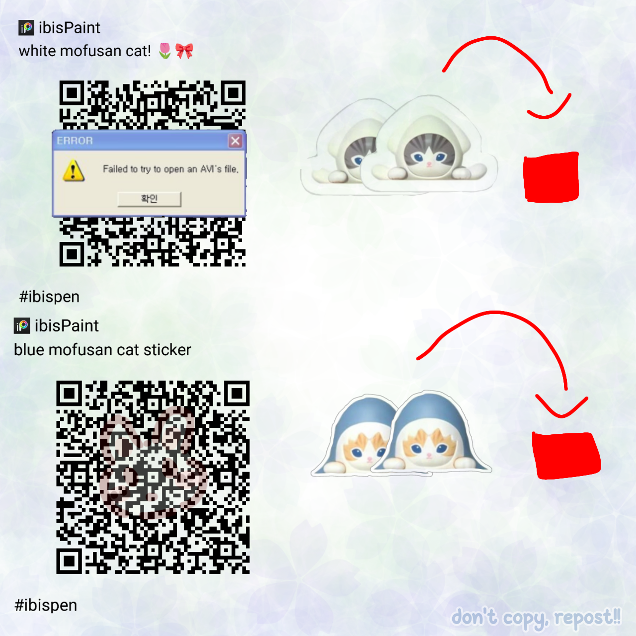 mofusan cat stickers - ibisPaint