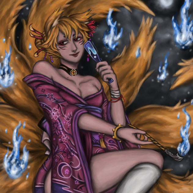 8th-Demon lord-Tamamo no mae - ibisPaint