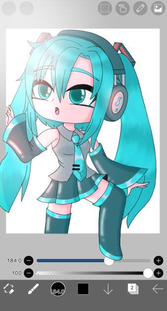 Miku Escapes The Canvas - ibisPaint