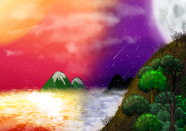 Split sky - ibisPaint