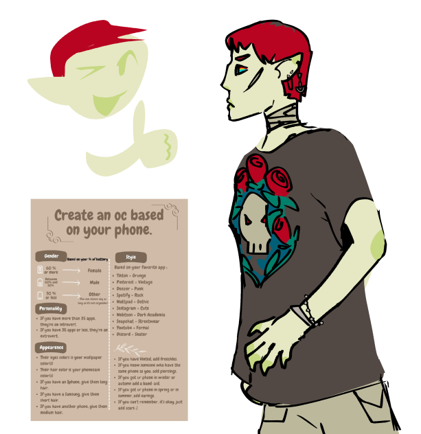 I made a lil oc from this oc challenge - ibisPaint