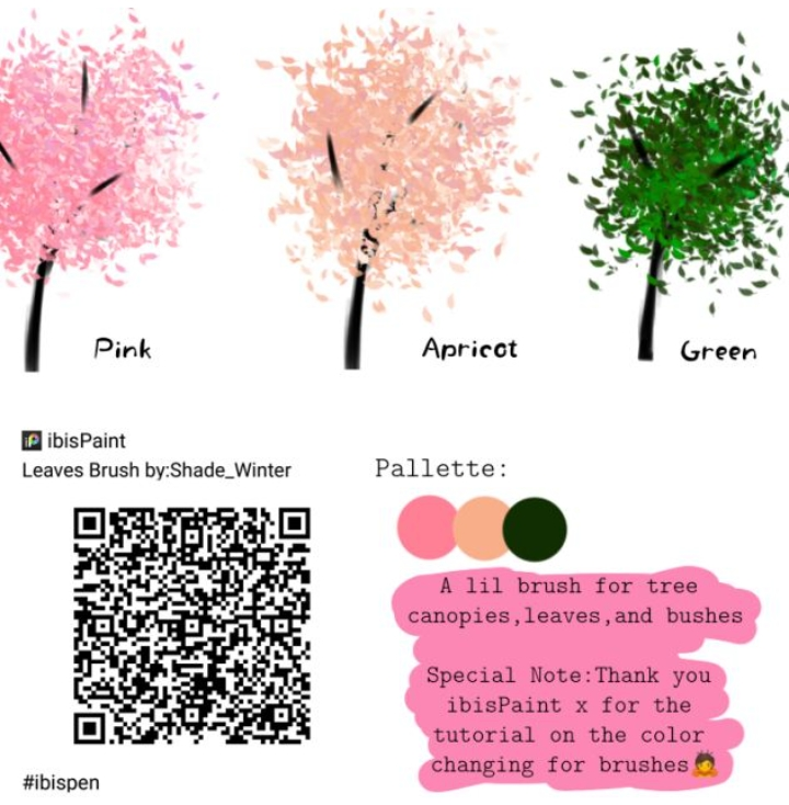 leaves brush - ibisPaint