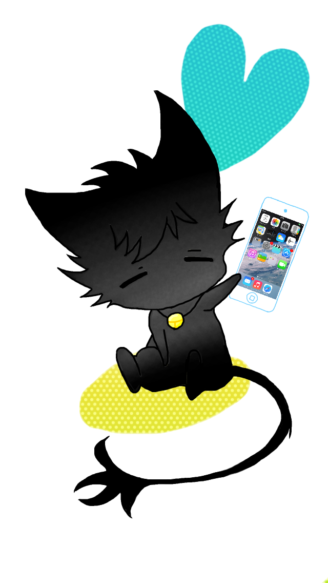 クロとiPod touch - ibisPaint