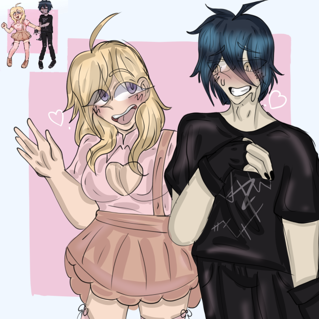 Black Shuichi and Pink Kaeda - ibisPaint