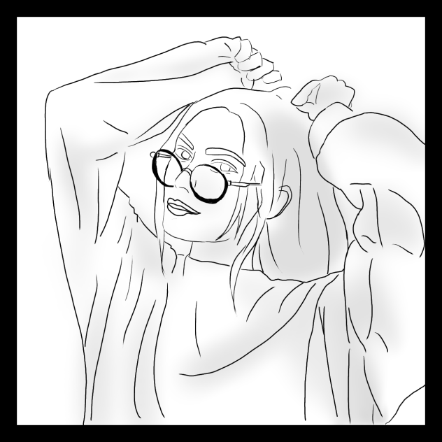 girl with glasses - ibisPaint