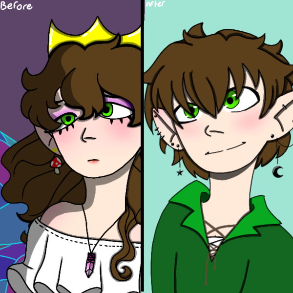 Peter Pan before and after transition - ibisPaint