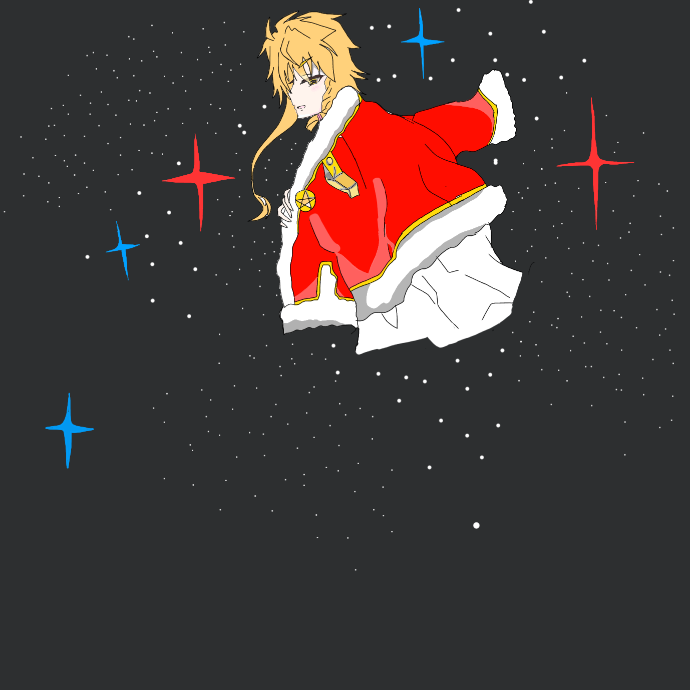 Draw back(Anime girl) - ibisPaint