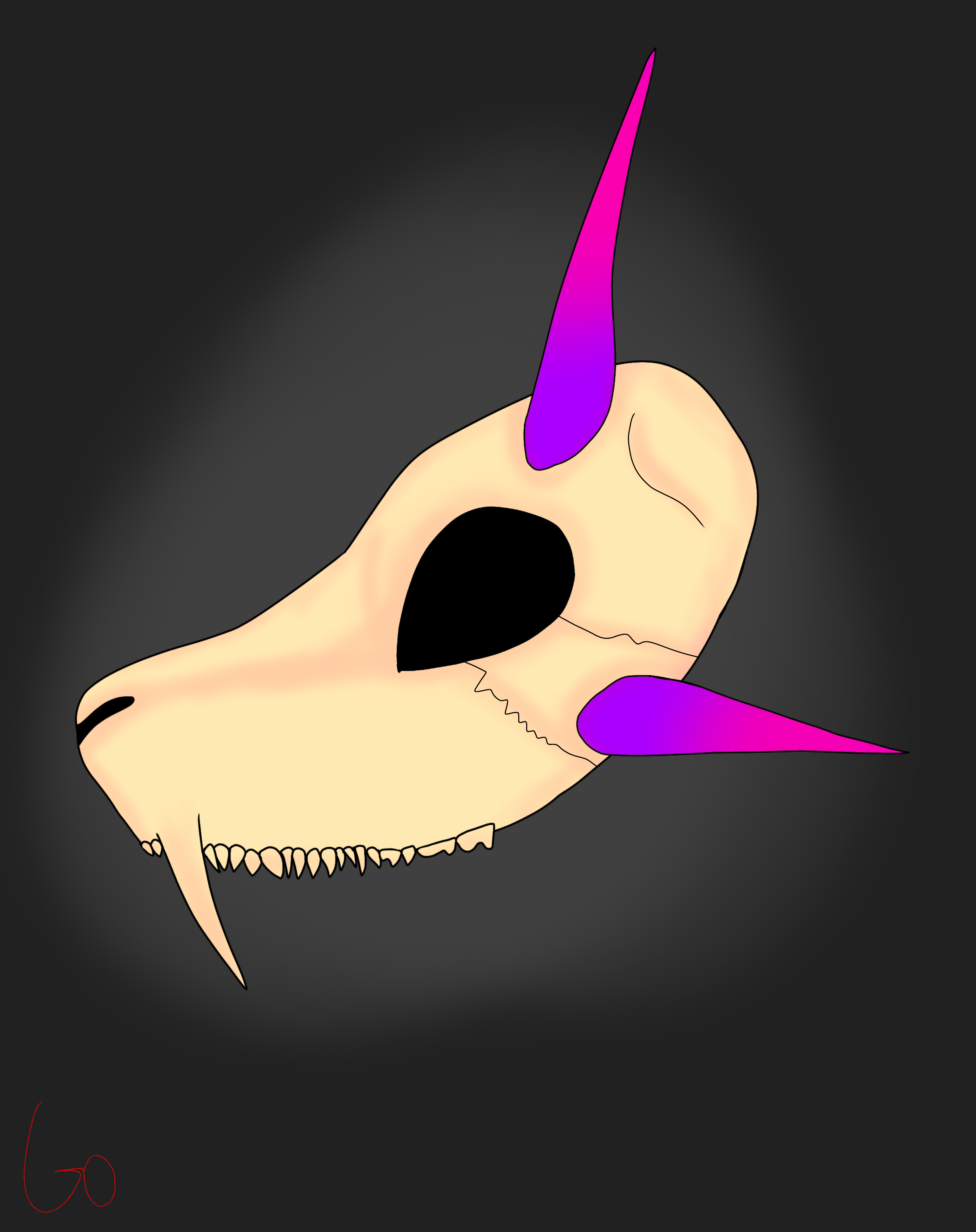 shadow wolf skull - ibisPaint