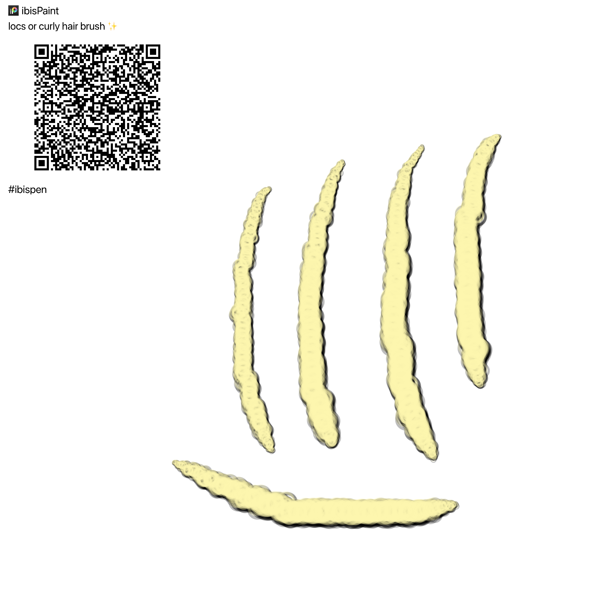 Locs or curly hair brush - ibisPaint