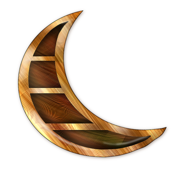 Crescent moon wall shelf - ibisPaint