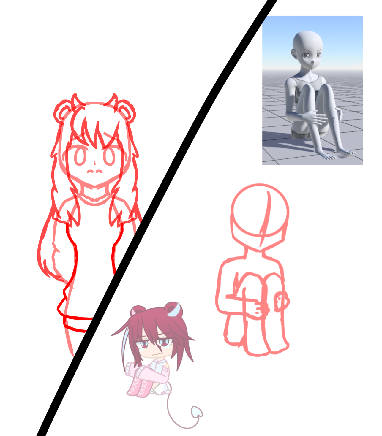 Trying to draw with a different artstyle - ibisPaint