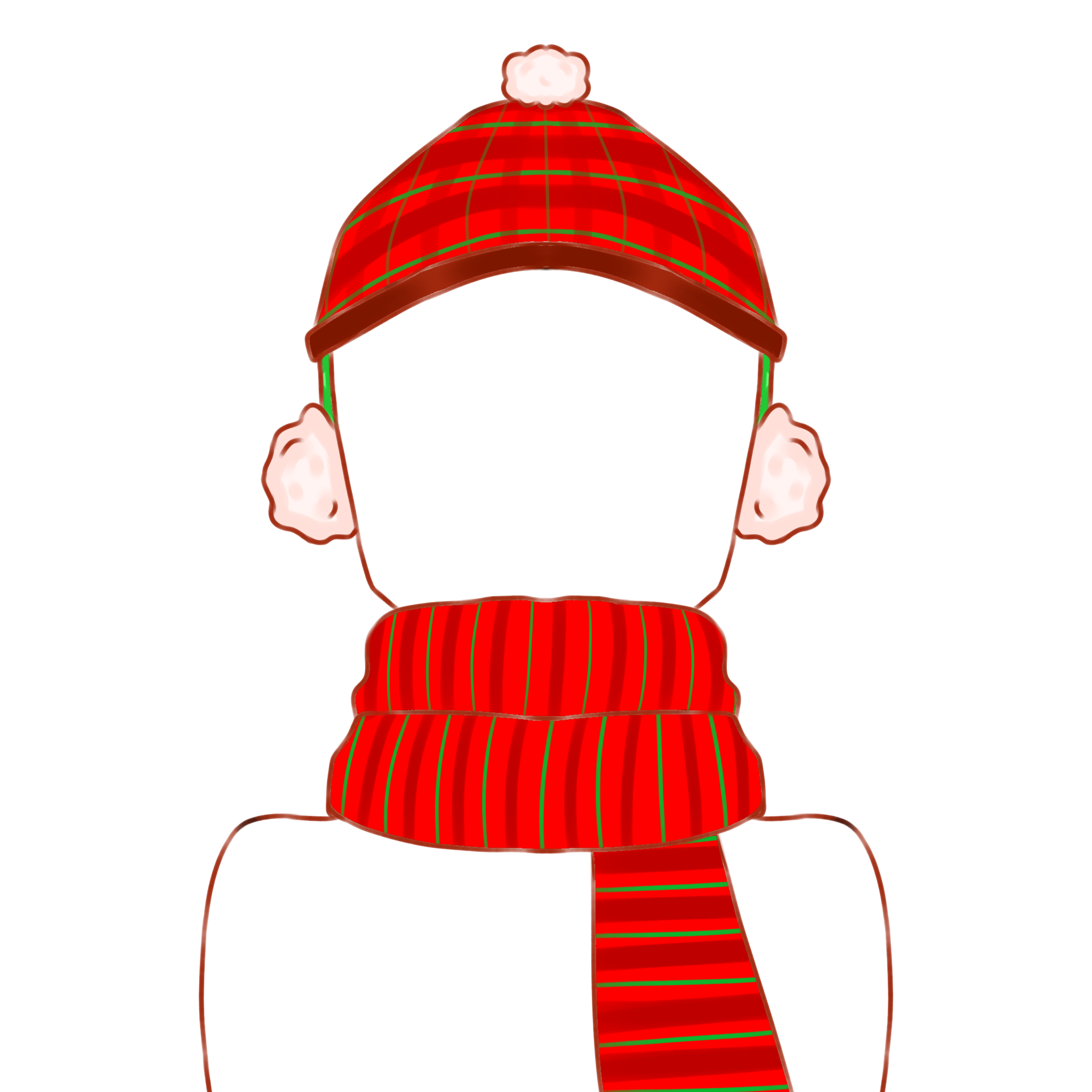 Winter Beani Scarf Ear muffs - ibisPaint