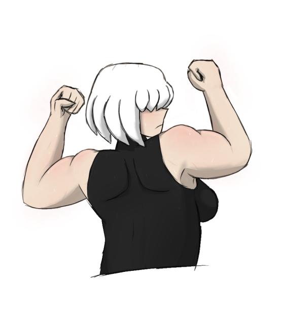 Muscle shy girl - ibisPaint