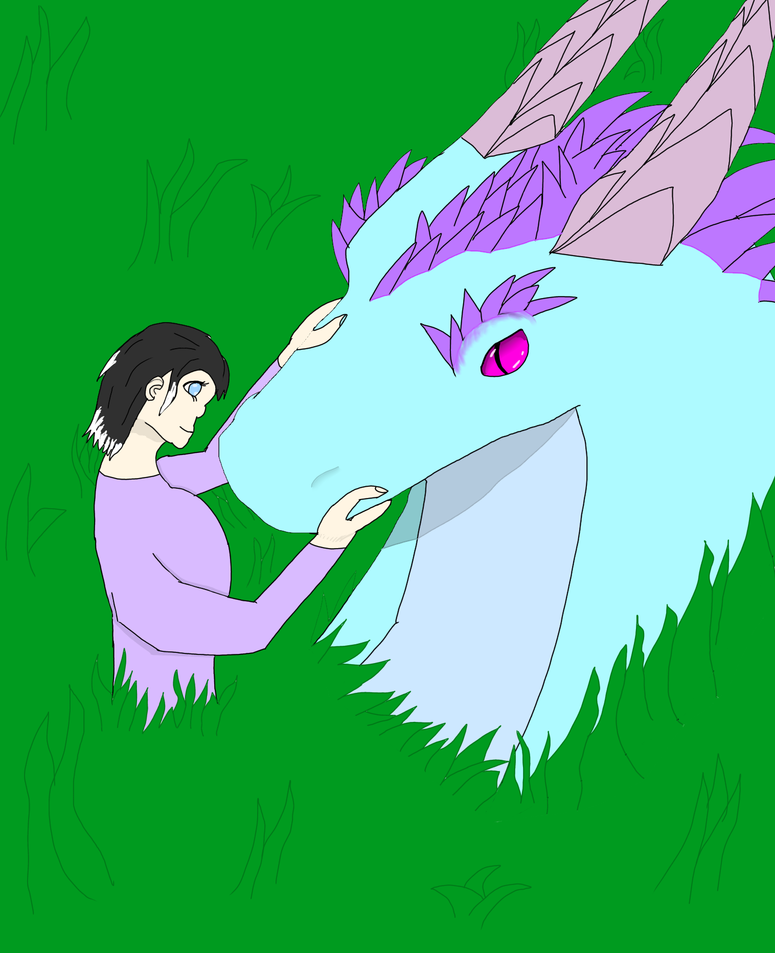 Milly and her dragon - ibisPaint